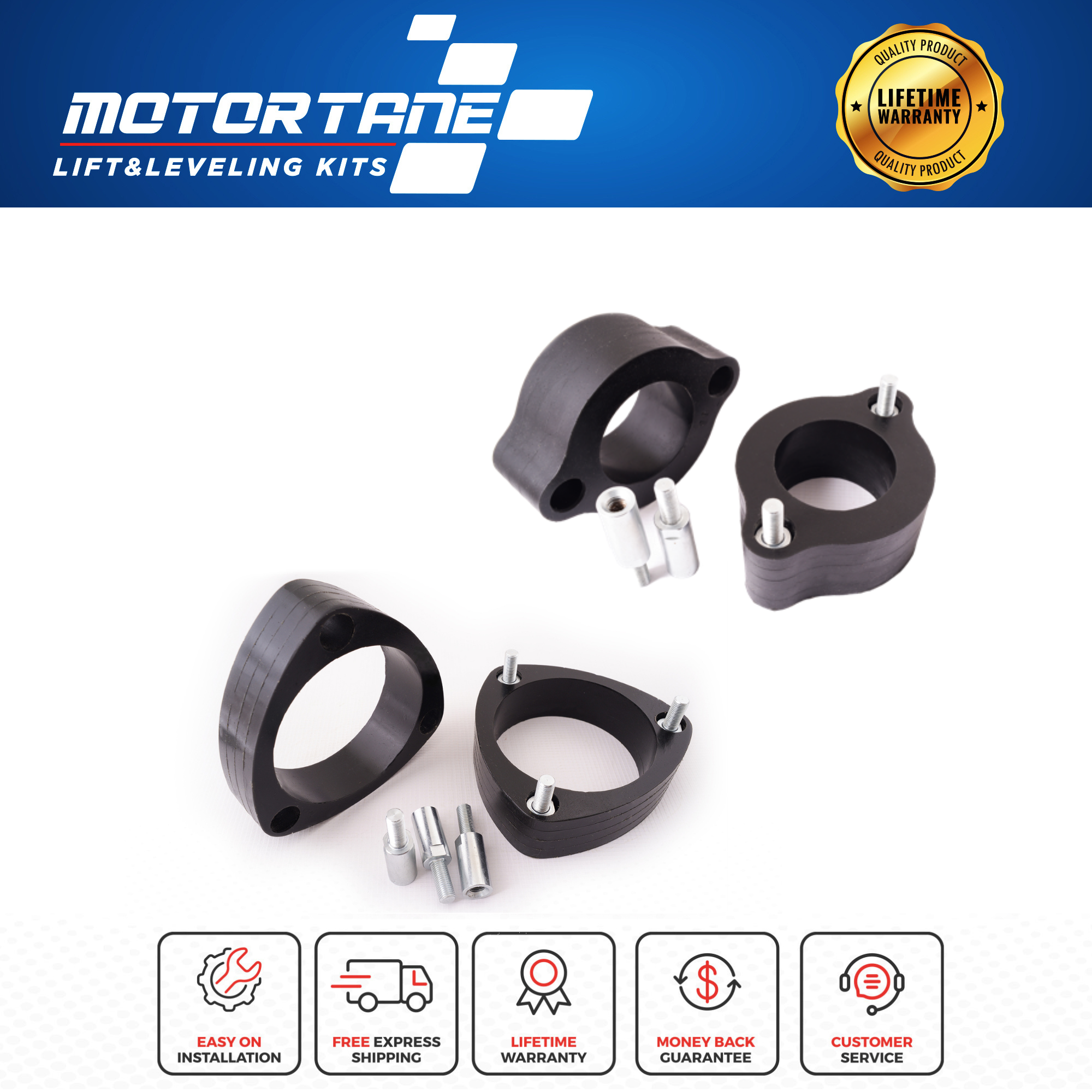 Lift Kit for MITSUBISHI OUTLANDER I 2002-2009 Front & Rear Easy Mounti ...